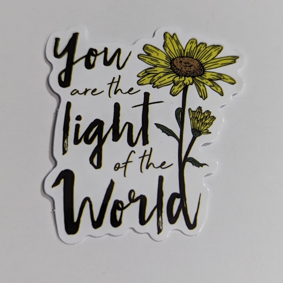 Source Unknown | Design | You Are The Light Of The World Daisy Sticker ...